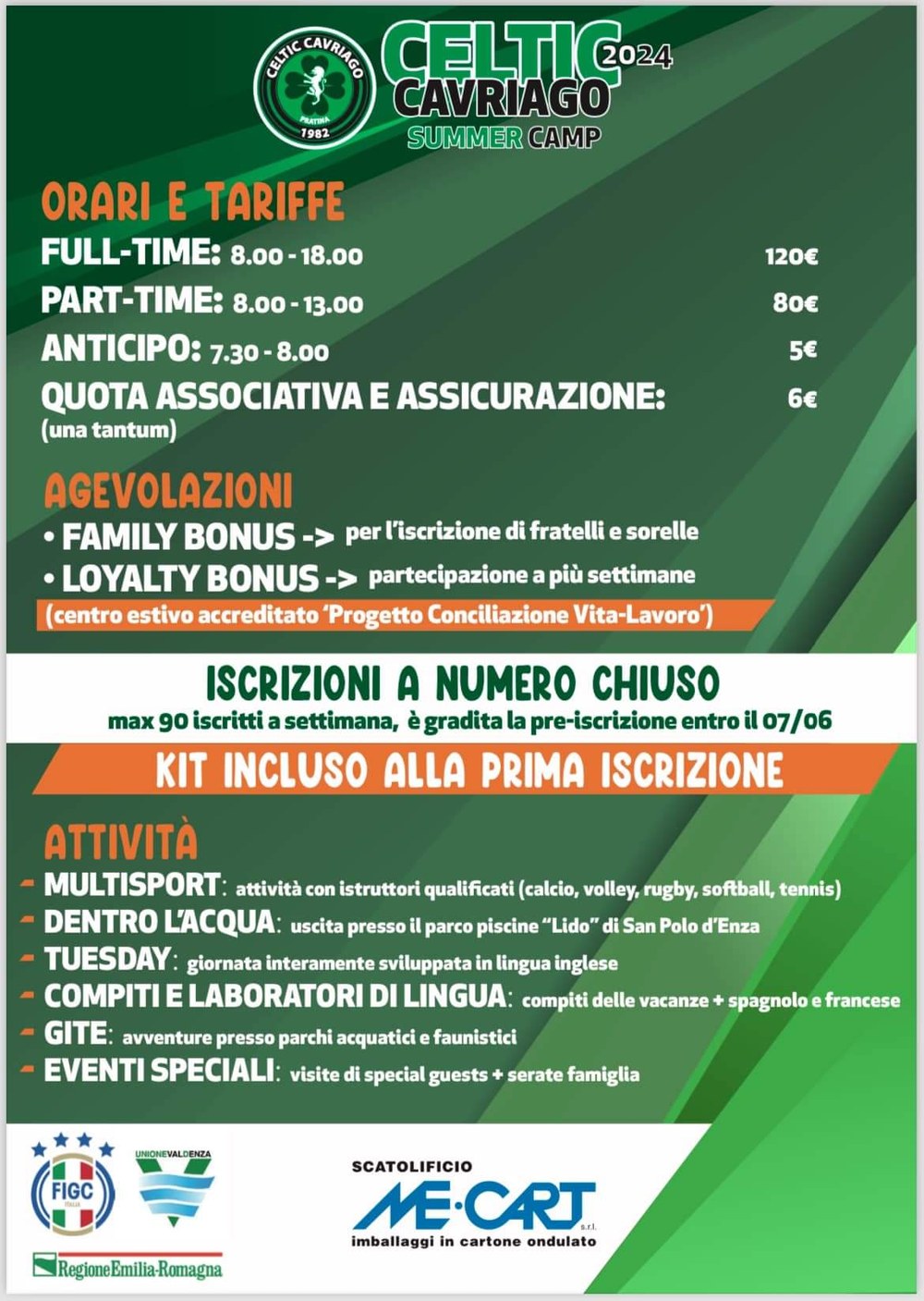 Estate 2024 – Camp estivi e attività per i più giovani - Comune di Cavriago